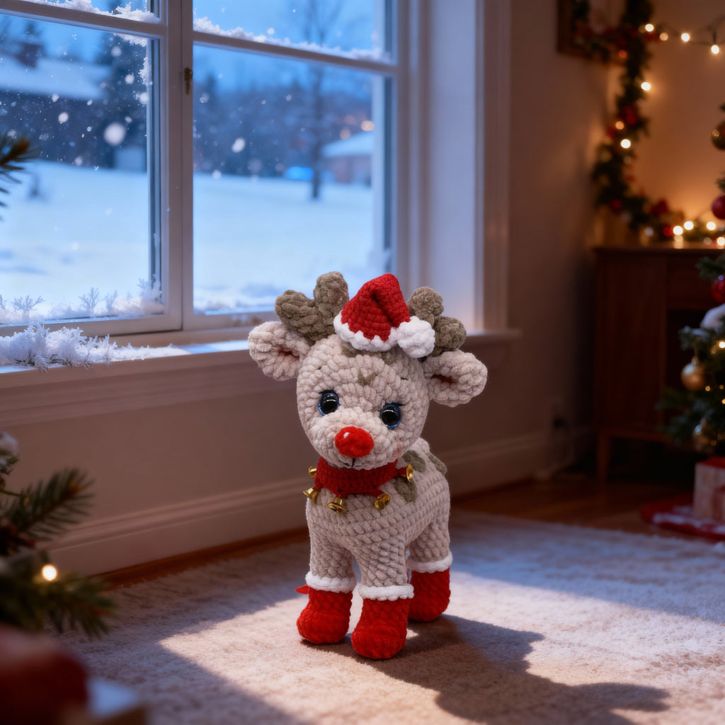 Cute Christmas Reindeer - Crochet Pattern – Edna Crafts