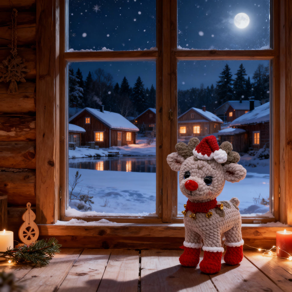 Cute Christmas Reindeer - Crochet Pattern – Edna Crafts